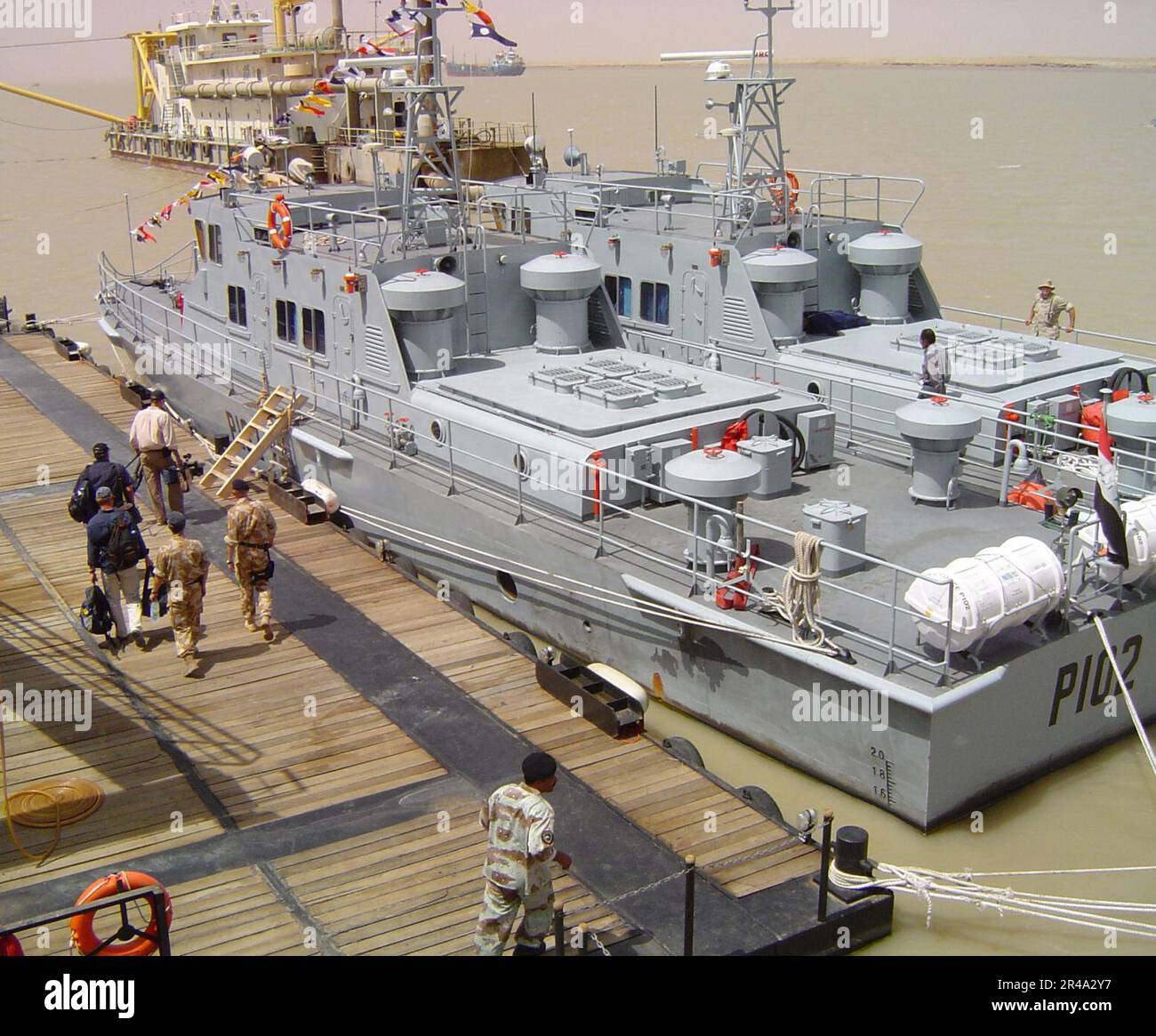 US Navy CNN News anchor-reporter Brent Sadler goes aboard one of the ...