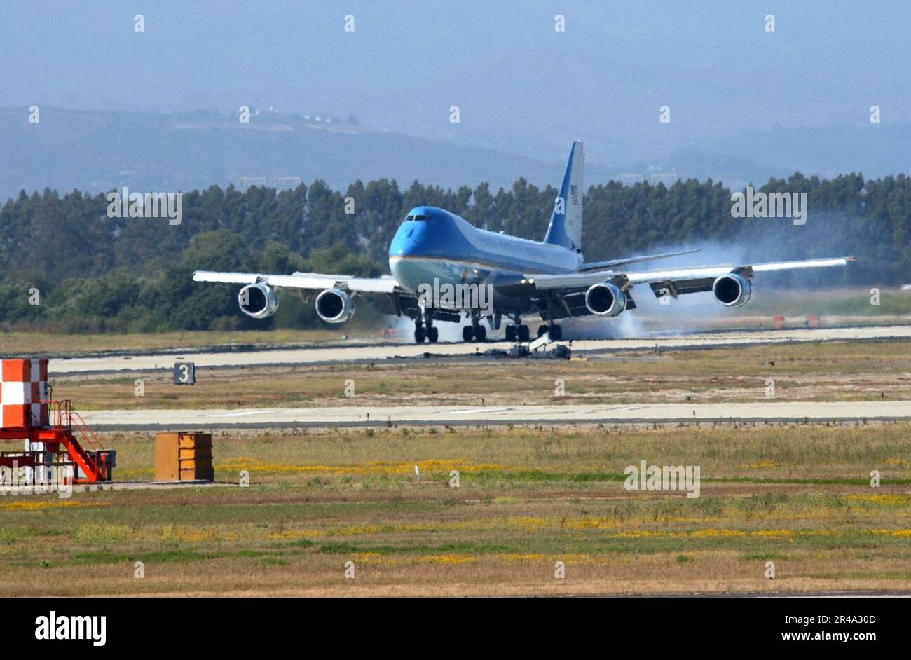 US Navy Landing at Naval Base Ventura County, former President Ronald ...