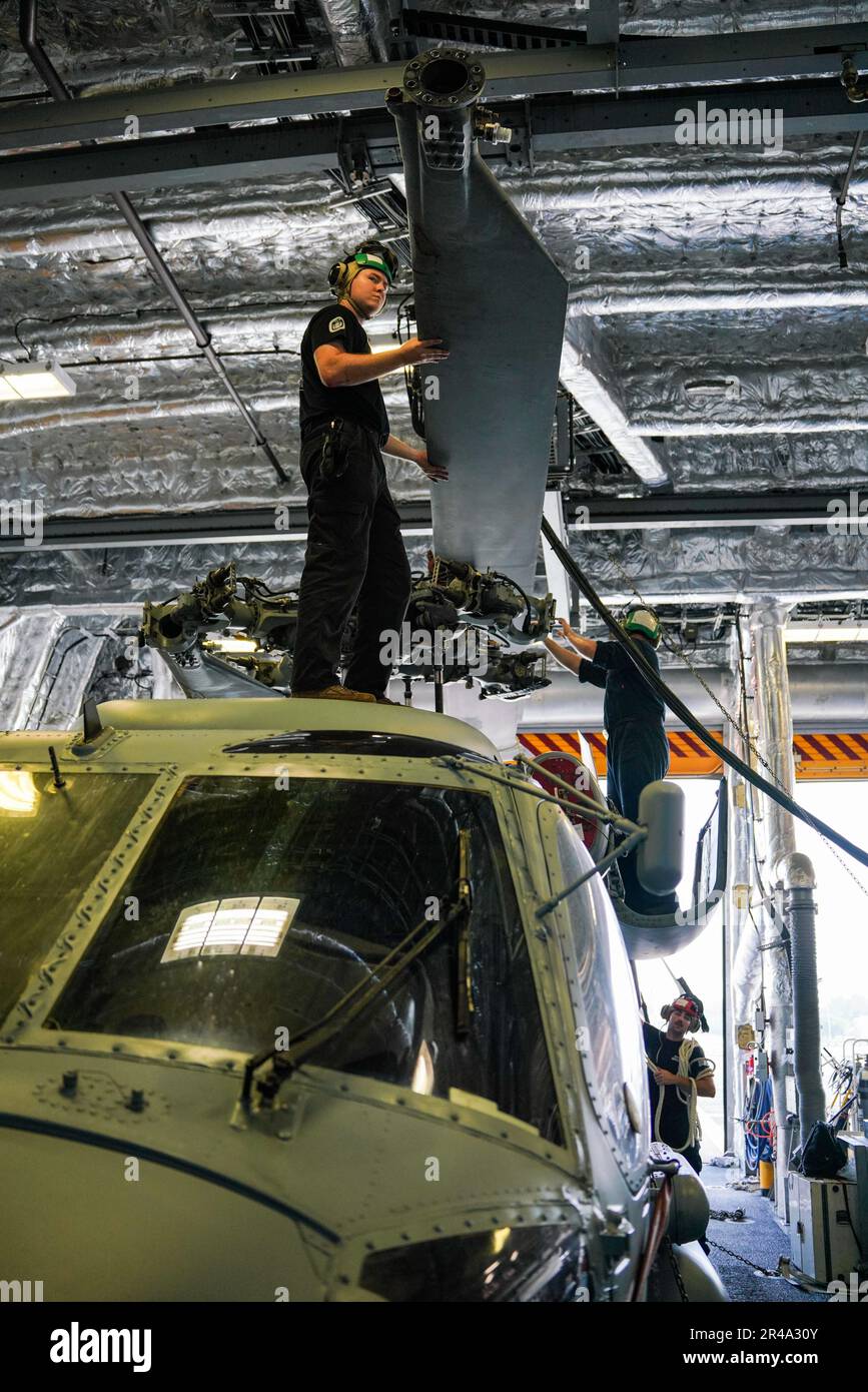 SINGAPORE (March 7, 2023) Aviation Machinist’s Mate 3rd Class Brendon ...