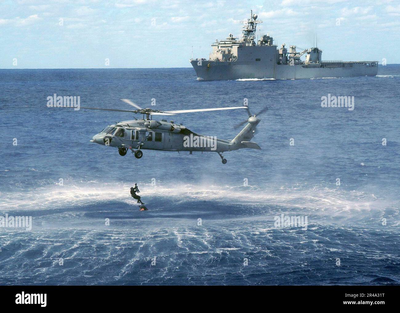 US Navy An MH-60S Knight Hawk assigned to Helicopter Combat Support ...