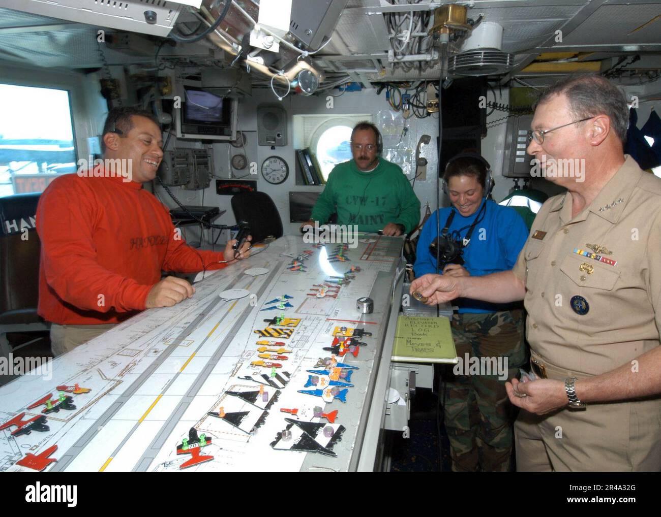US Navy Commander, U.S. Joint Forces Command, Adm. Giambastiani, hands ...