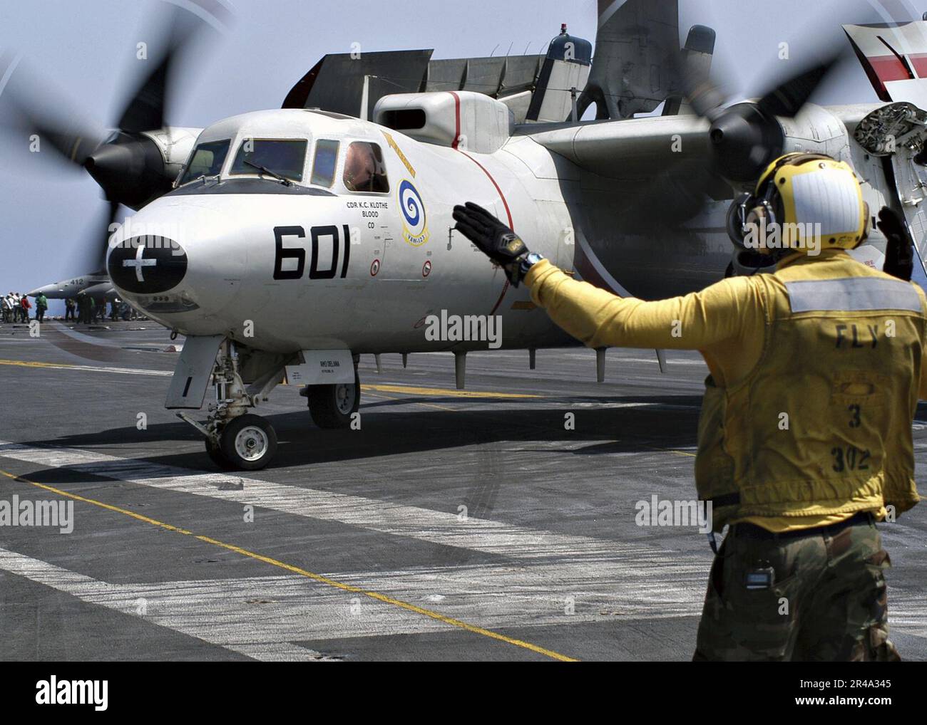 US Navy Aviation Boatswain's Mate Equipment Third Class Felix Cruz, of ...