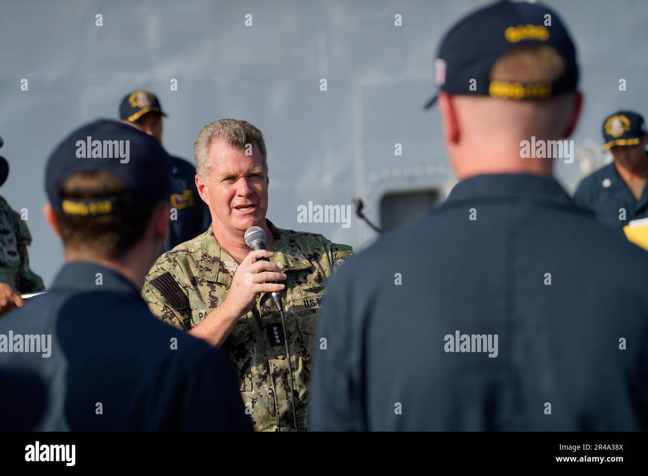 Adm. Samuel Paparo, commander, U.S. Pacific Fleet, met with Sailors ...