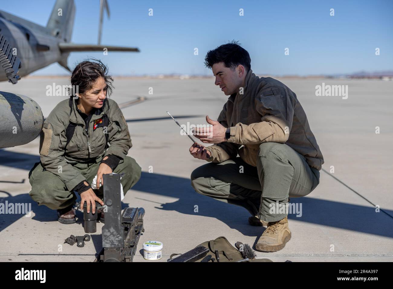 U.S. Marine Corps Cpl. Midsi MartinezVasquez (left) and Sgt. Zachary ...
