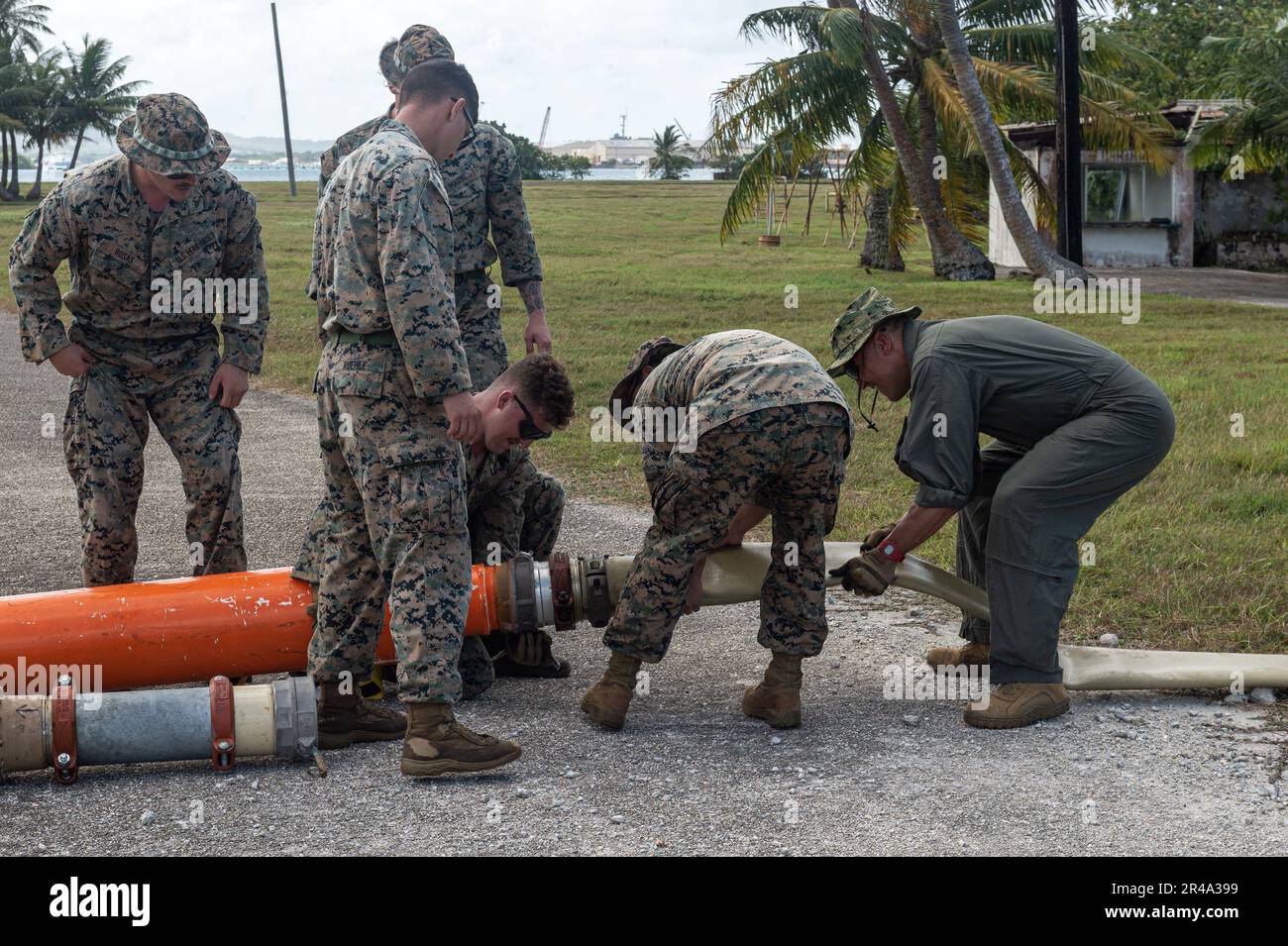 NAVAL BASE GUAM, Santa Rita, Guam (Feb. 14, 2023) Navy Cargo Handling ...