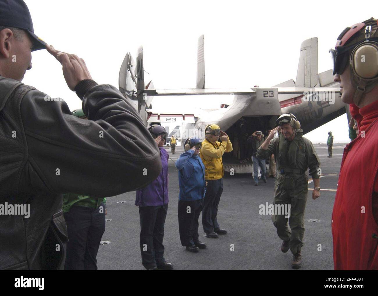US Navy Commander 3rd Fleet, Vice Adm. Michael J. McCabe passes through ...