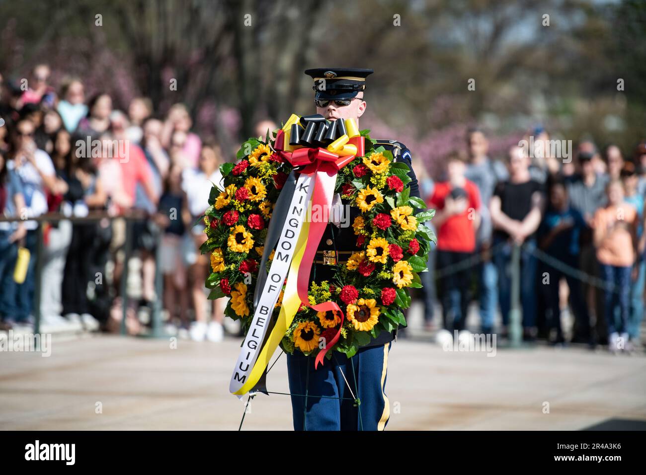 Tomb guards from the 3d U.S. Infantry Regiment (The Old Guard) conduct ...