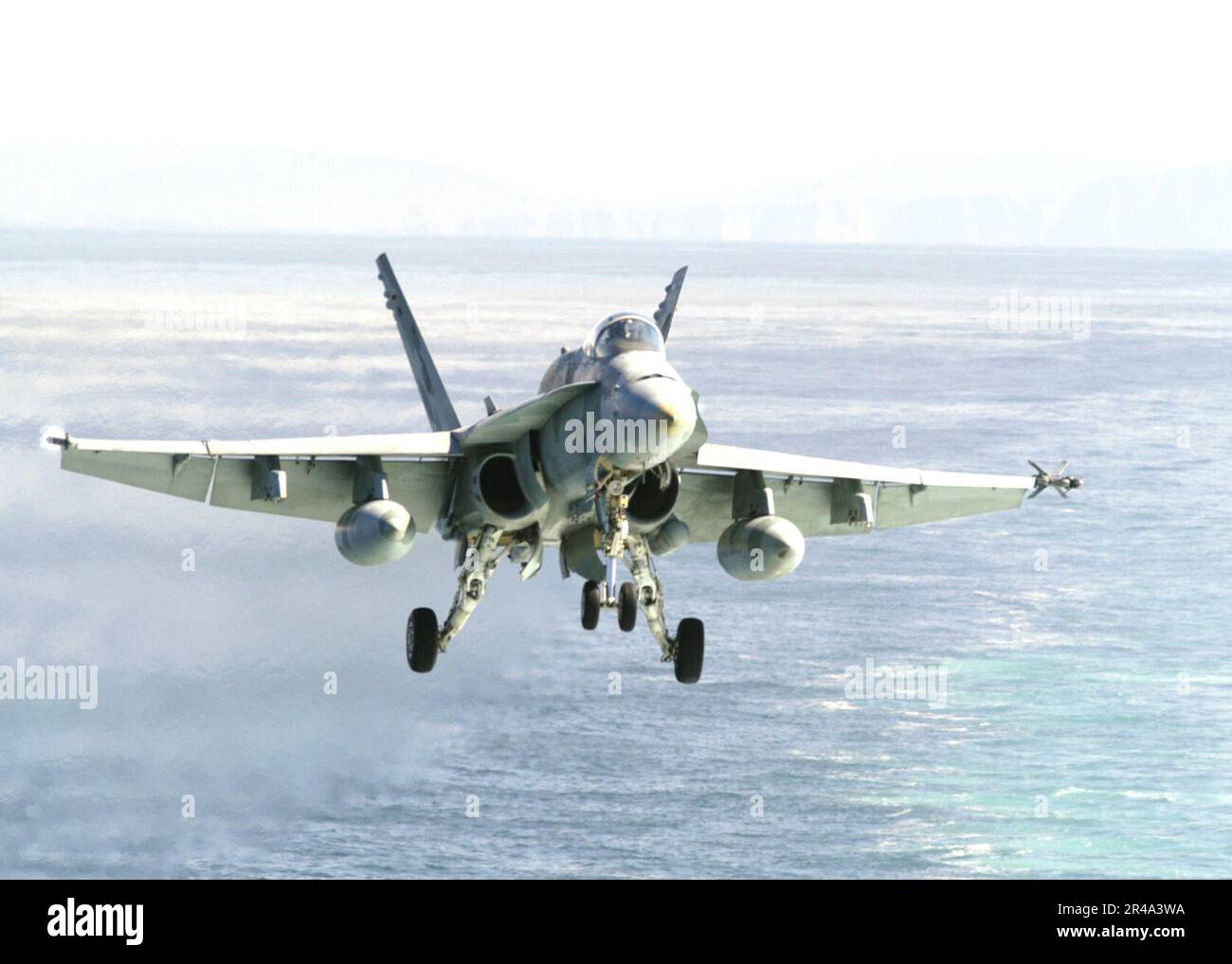 US Navy An F-A-18C Hornet assigned to the Sidewinders of Strike Fighter ...