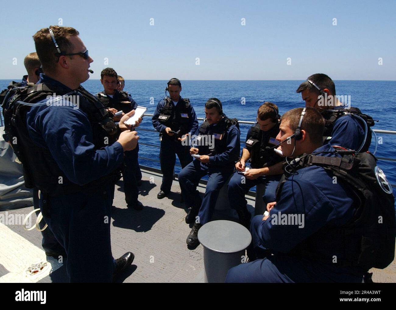 US Navy Sailors assigned to the Visit Board Search and Seizure (VBSS ...