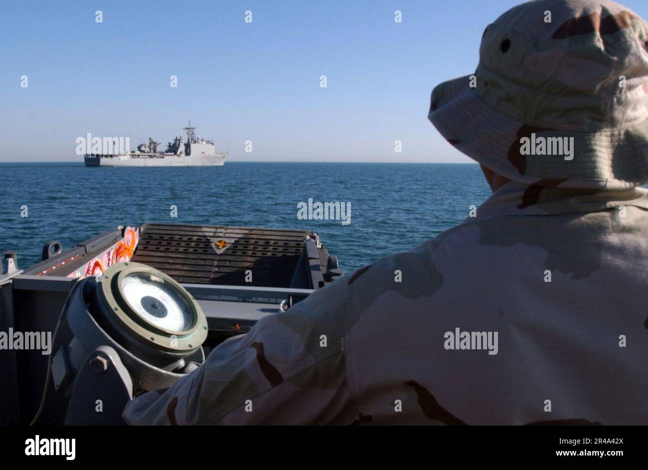 Uss whidbey island lsd 41 amphibious dock landing ship hi-res stock ...