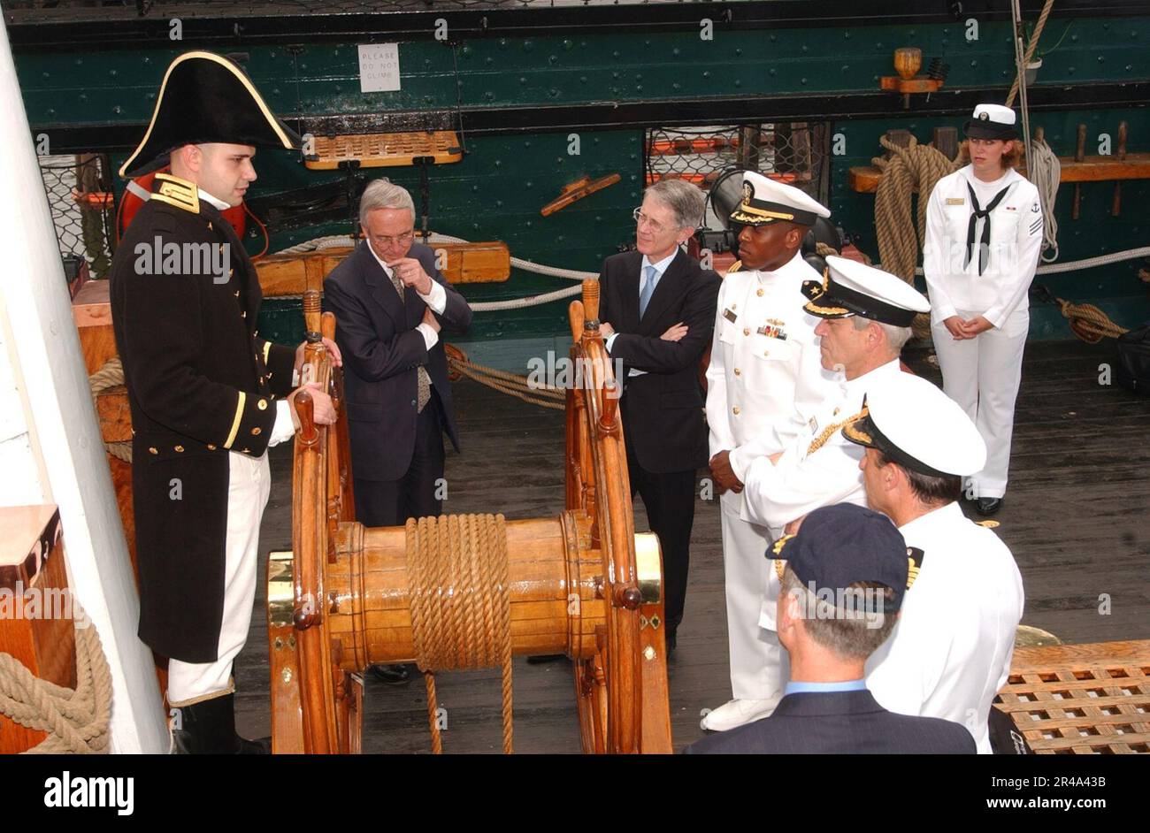 US Navy Secretary of the Navy, Gordon R. England and British Ambassador ...