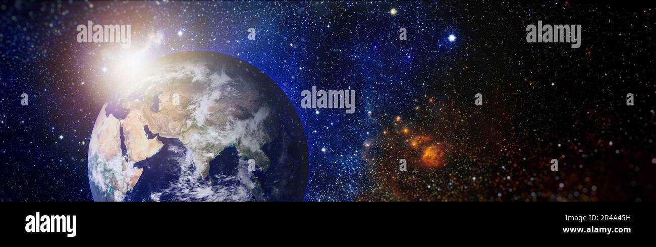 Planet Earth in the Starry Sky. Elements of this image Stock Photo - Alamy