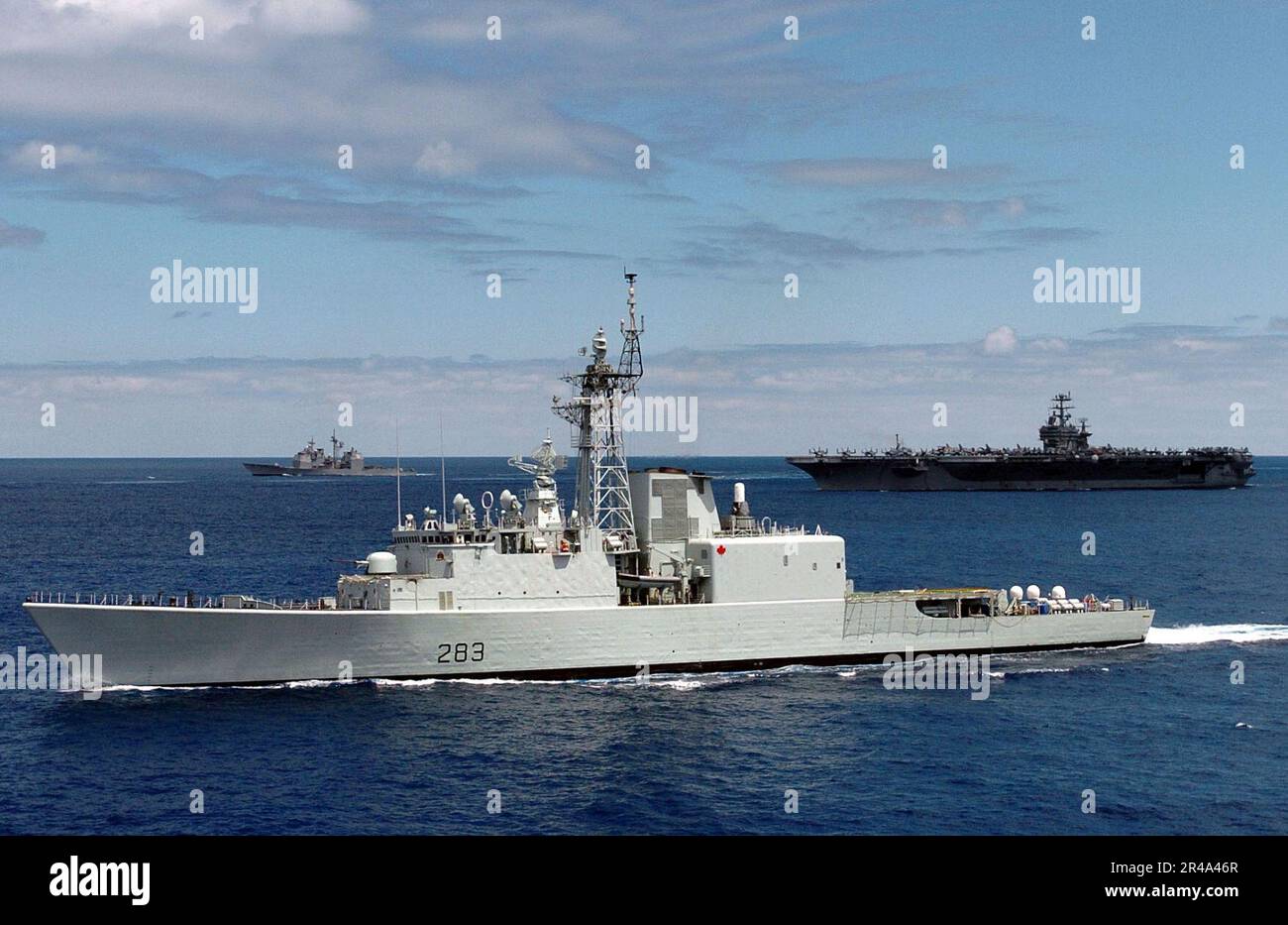 US Navy The Canadian destroyer HMCS Algonquin (DDG 283) is shown ...