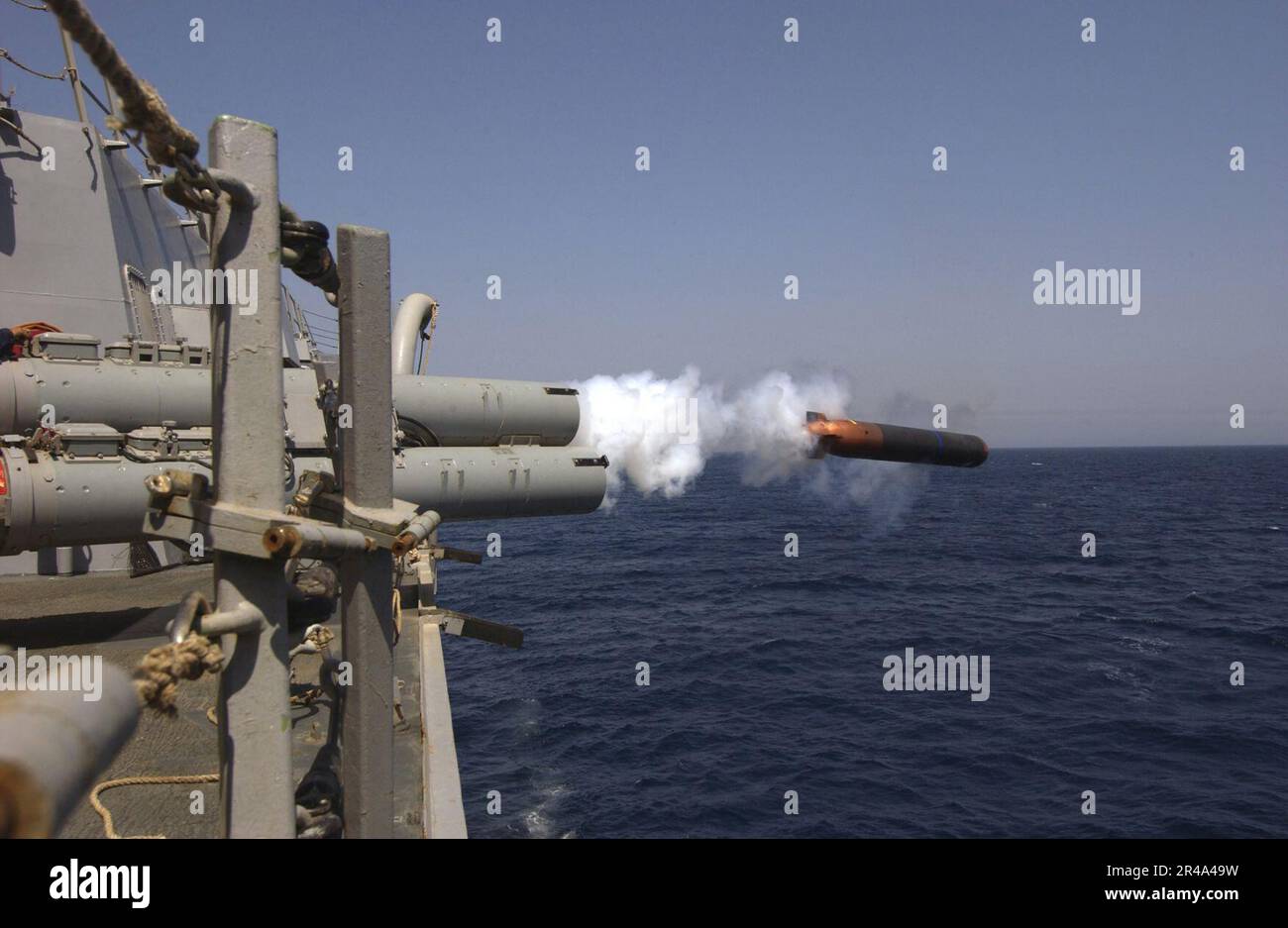 US Navy An Anti-Submarine Warfare (ASW) MK-50 Torpedo is launched from ...