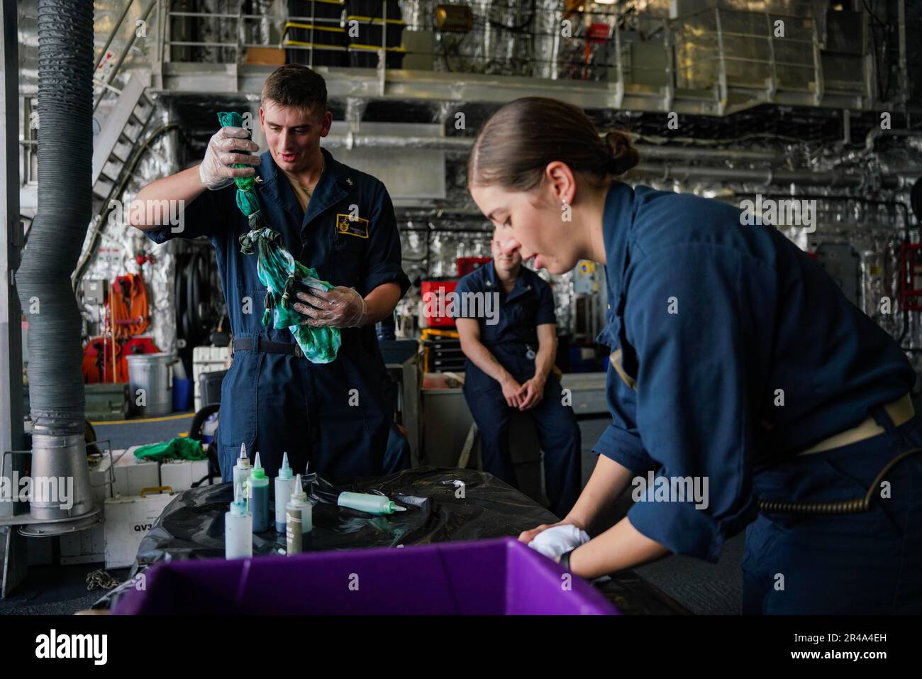 SINGAPORE (March 17, 2023) Sonar Technician (Surface) 3rd Class Thomas ...