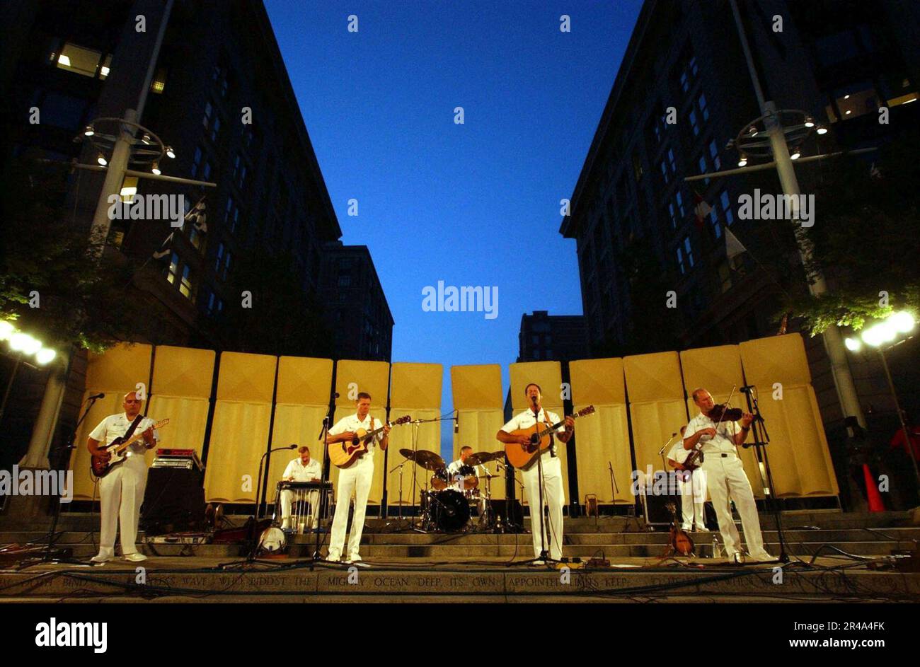 US Navy The U.S. Navy's Country Currents Band performs during a public ...