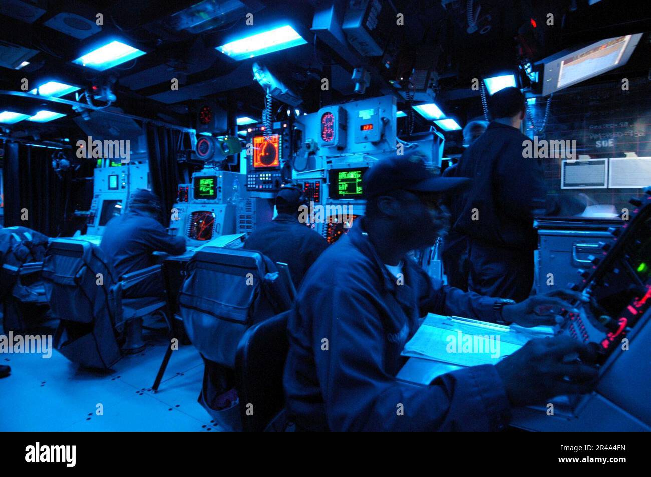 US Navy Sailors assigned to the guided missile cruiser USS Cowpens (CG ...