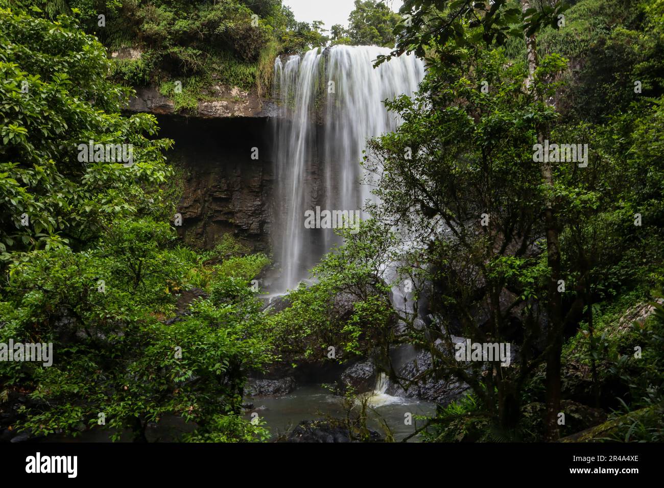 The magnificent Zillie Falls waterfall cascading down a mountain in ...
