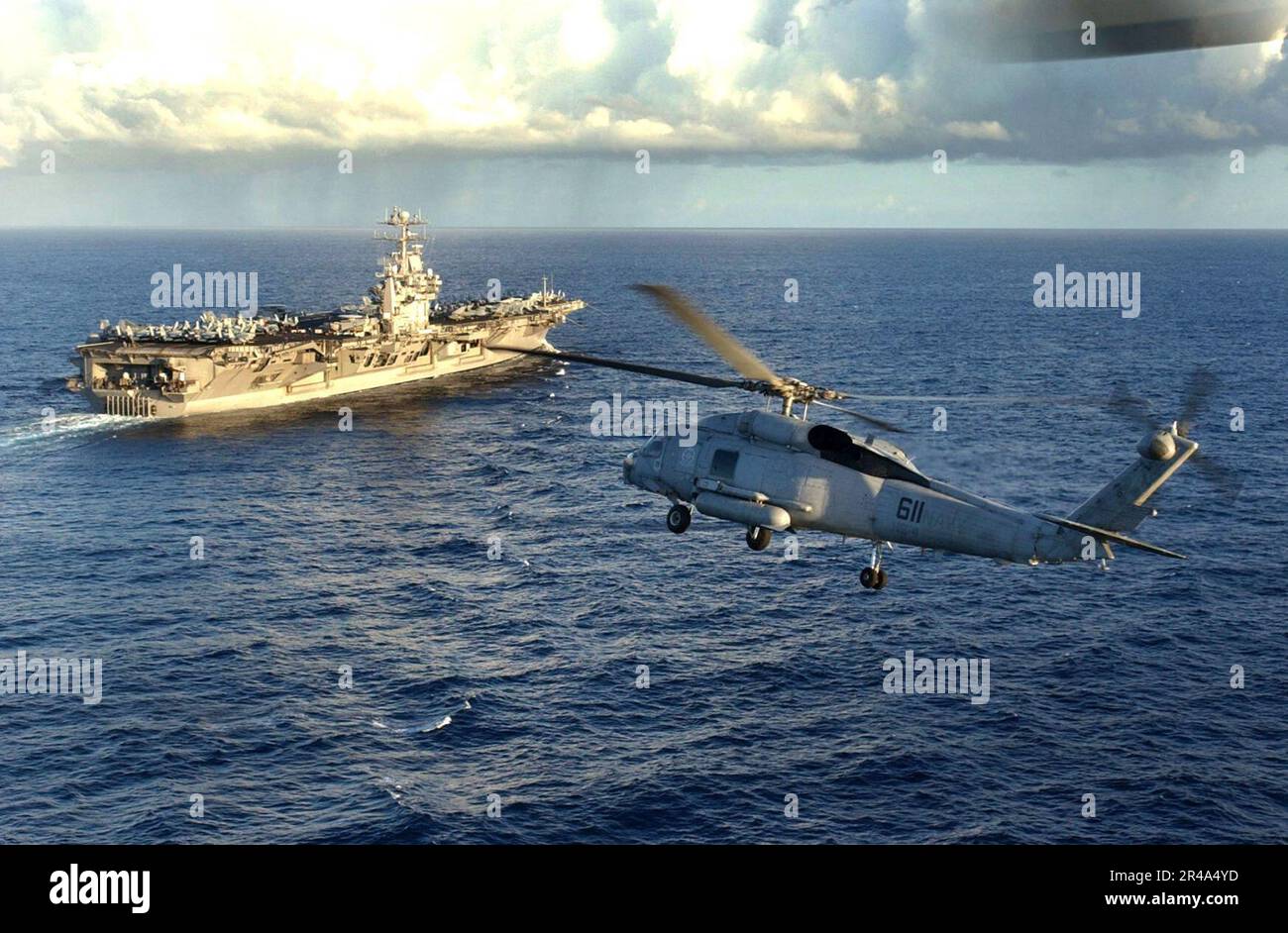 US Navy An SH-60F Seahawk assigned to the Black Knights of Helicopter ...