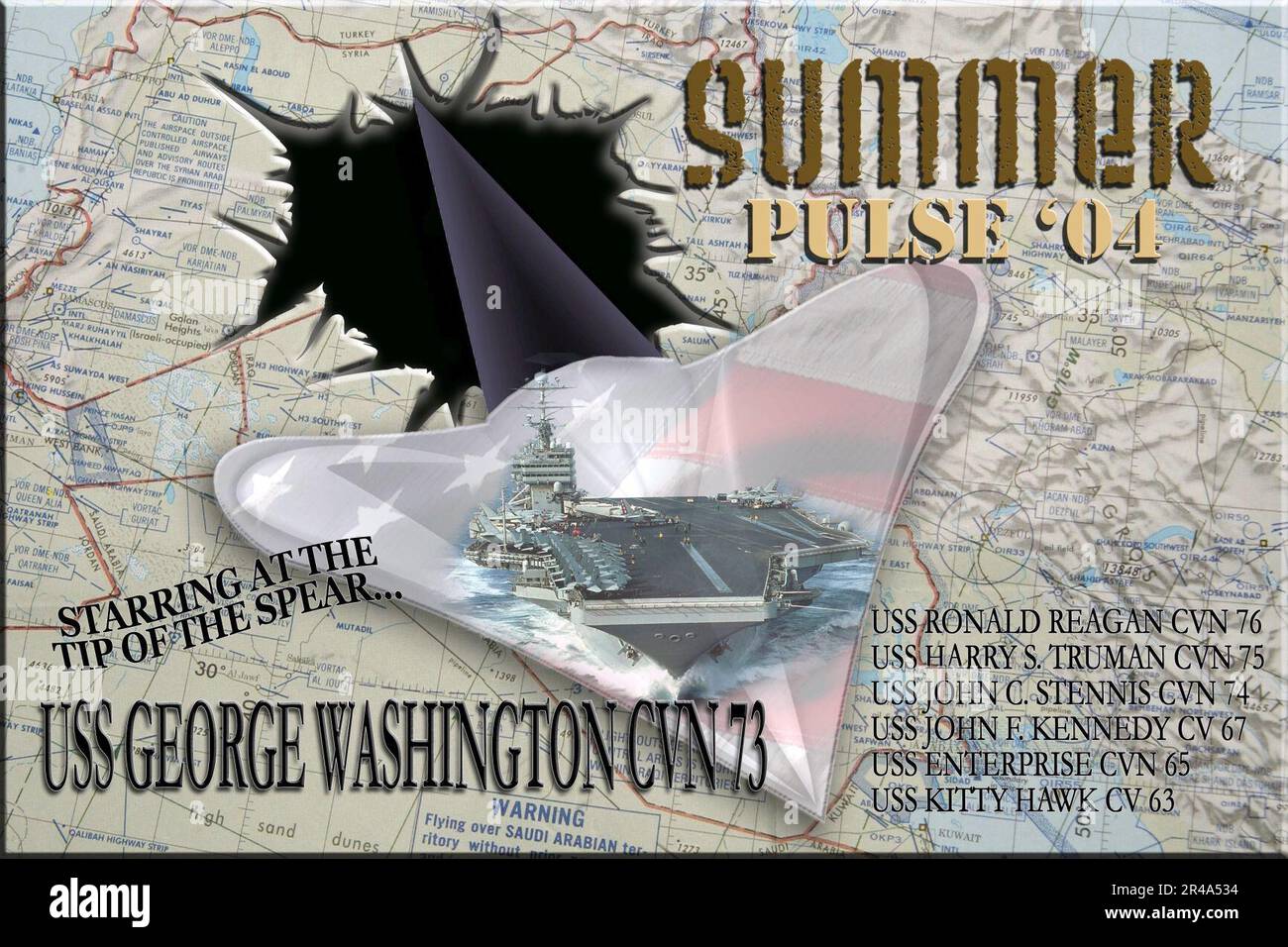 US Navy Original graphic art produced aboard USS George Washington (CVN ...