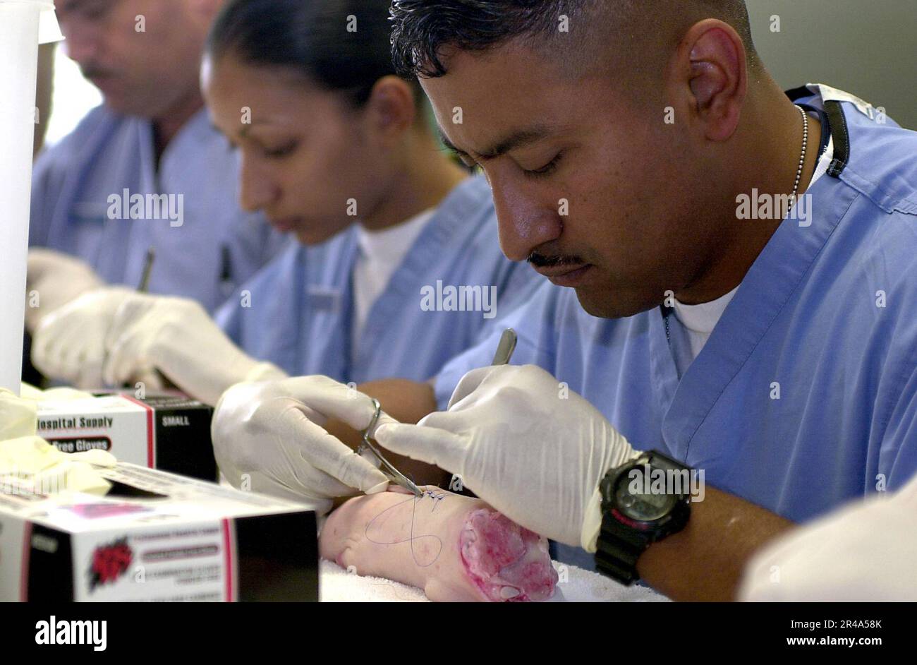 US Navy Navy Hospital Corpsmen and Medical Officers apply clinical ...