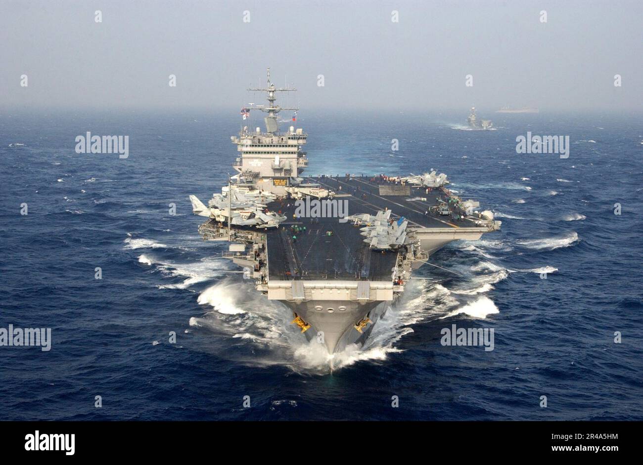 US Navy USS Enterprise (CVN 65) operates in the Atlantic Ocean while ...