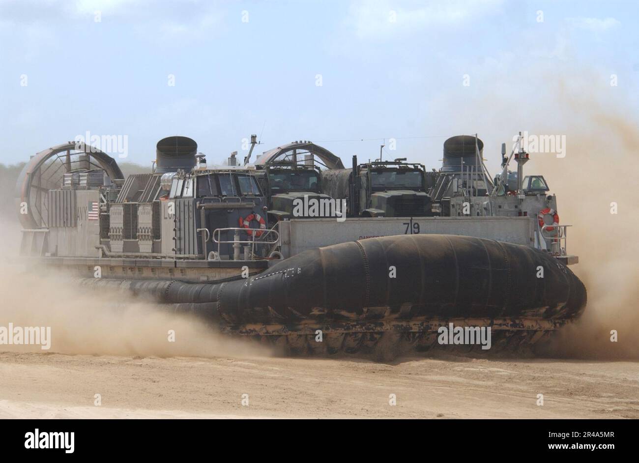 US Navy A Landing Craft Air Cushioned (LCAC) operated by Assault Craft ...