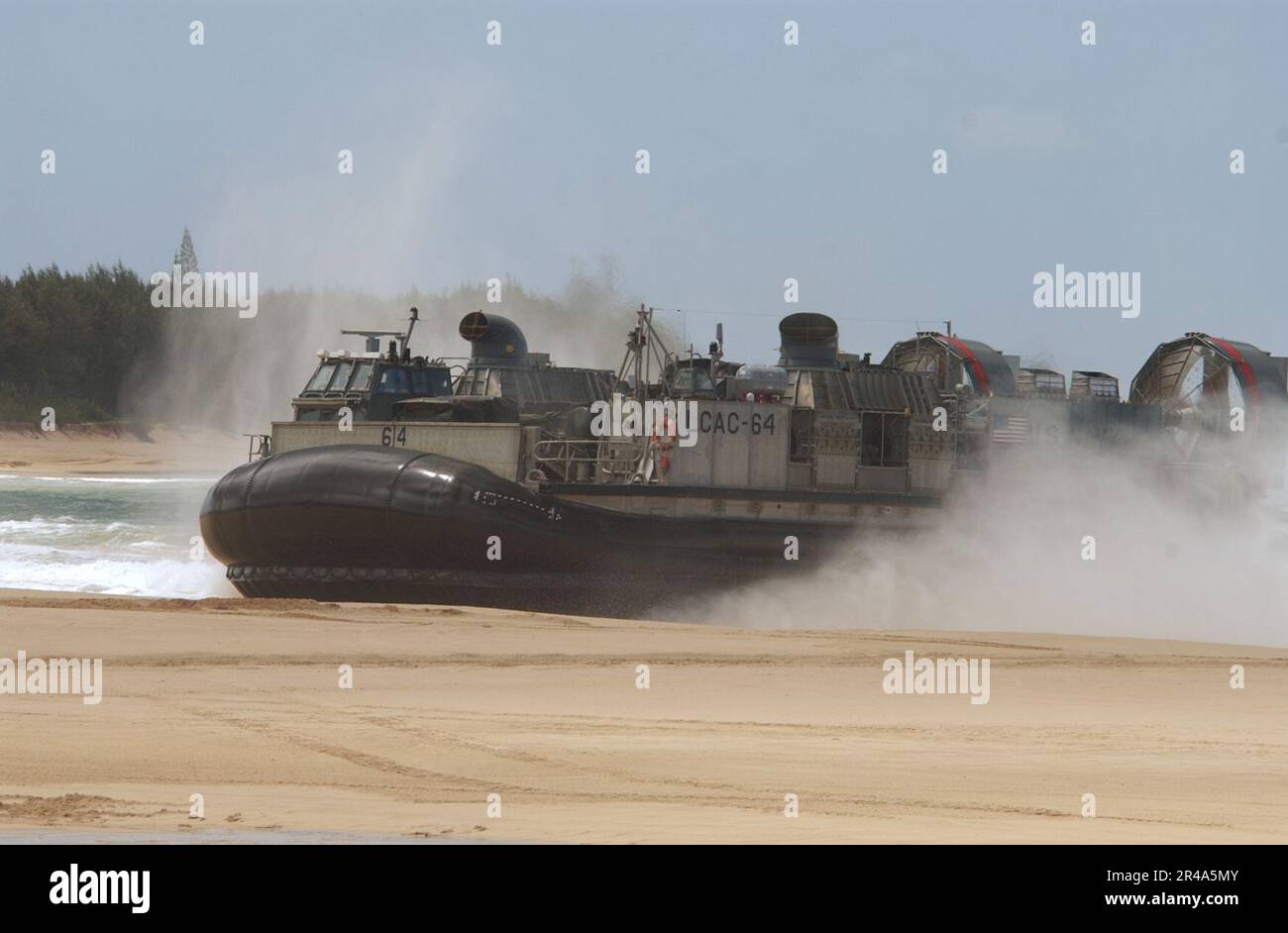 US Navy A Landing Craft Air Cushioned (LCAC) operated by Assault Craft ...