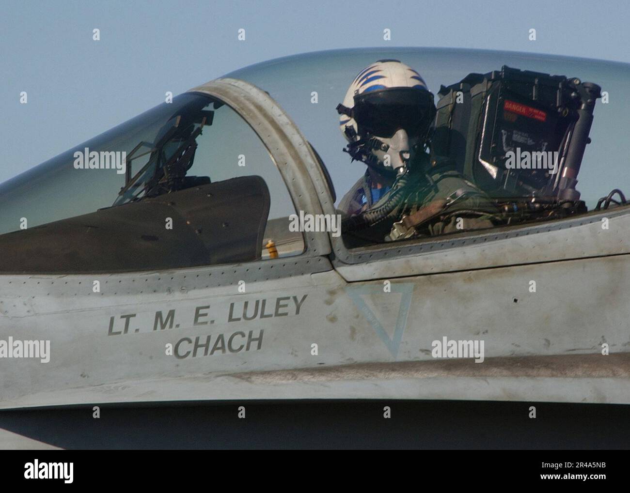 US Navy A pilot of an F-A-18C Hornet assigned to the ''Rampagers'' of ...