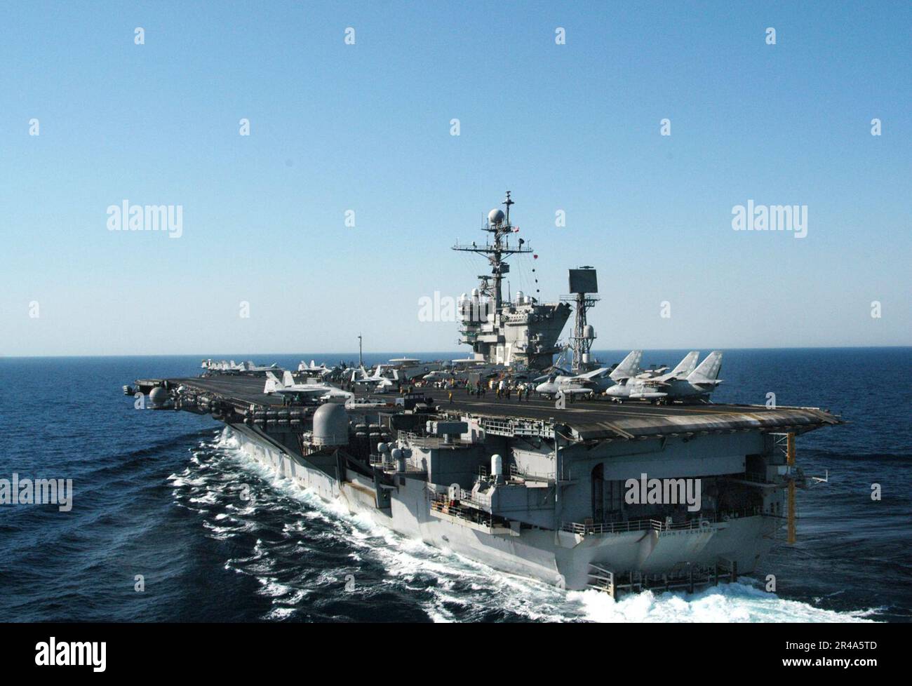 US Navy USS John F. Kennedy (CV 67) steams through the Arabian Gulf in ...