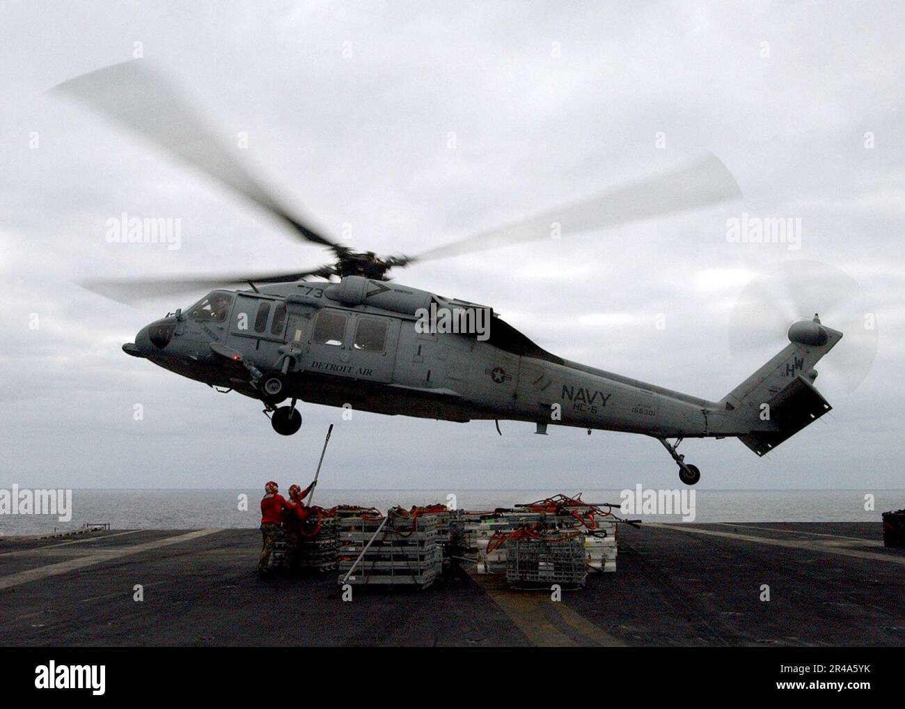 US Navy A MH-60 Knighthawk assigned to the Chargers of Helicopter ...