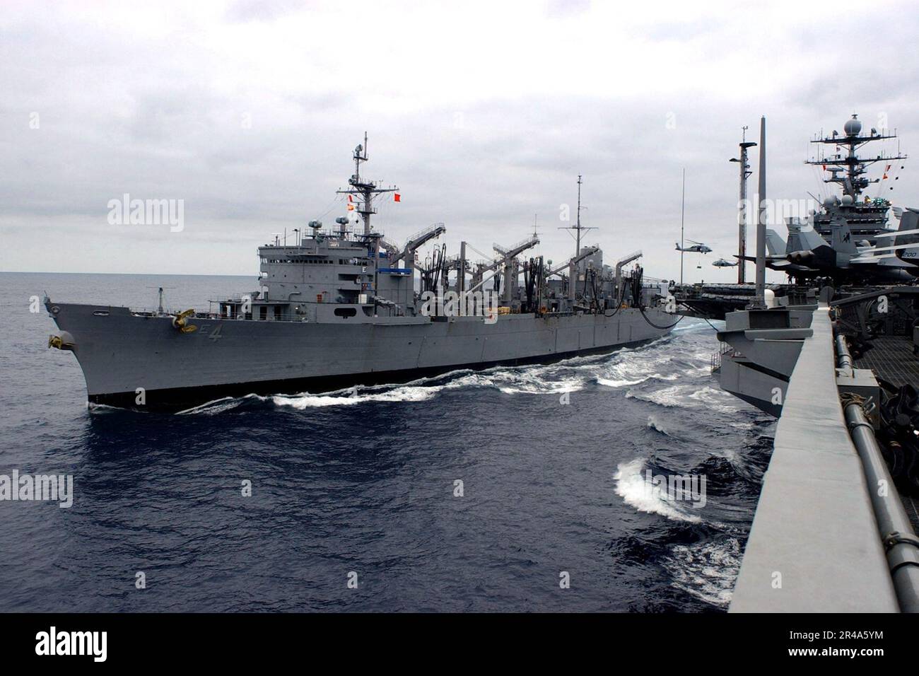 US Navy During an early morning Refueling at Sea (RAS), USS Harry S ...