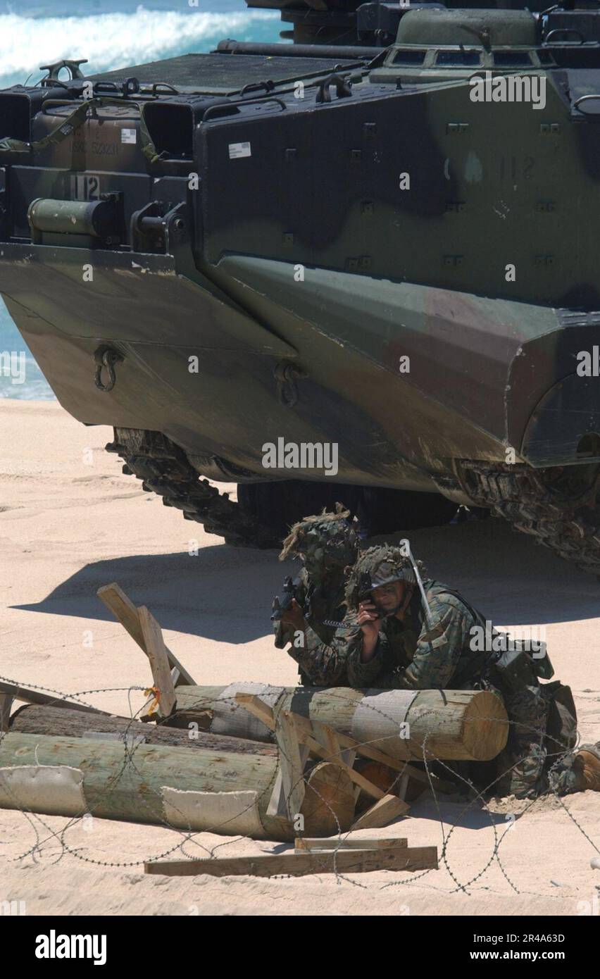 US Navy U.S. Marines assigned to 3rd Battalion, 3rd Marine Regiment ...