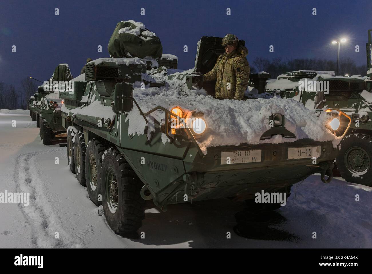 U.S. Soldiers with 1st Battalion, 112th Infantry Regiment, 56th Stryker ...