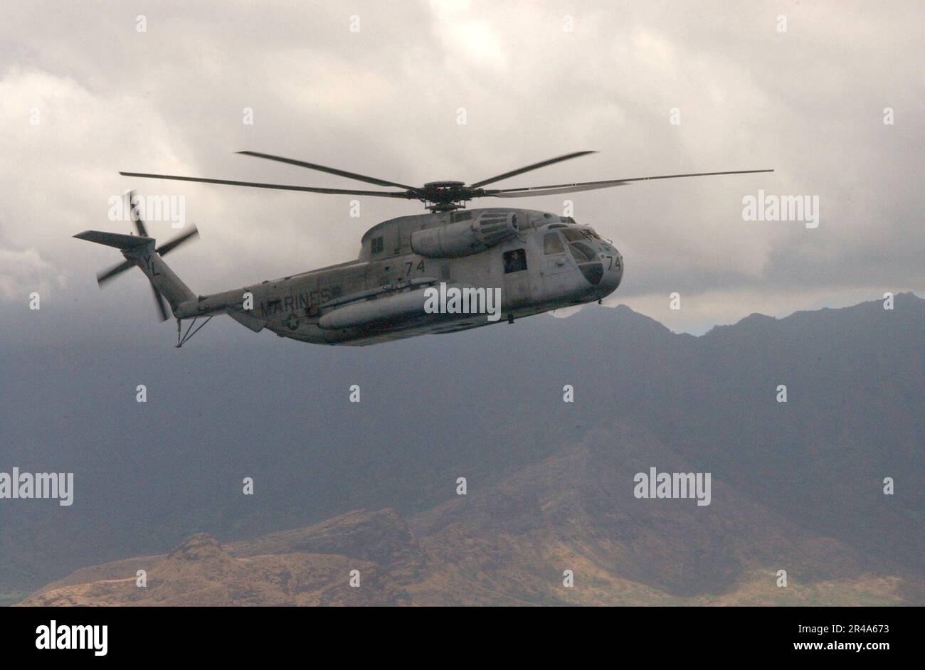 US Navy A U.S. Marine Corps CH-53D Sea Stallion helicopter, assigned to ...
