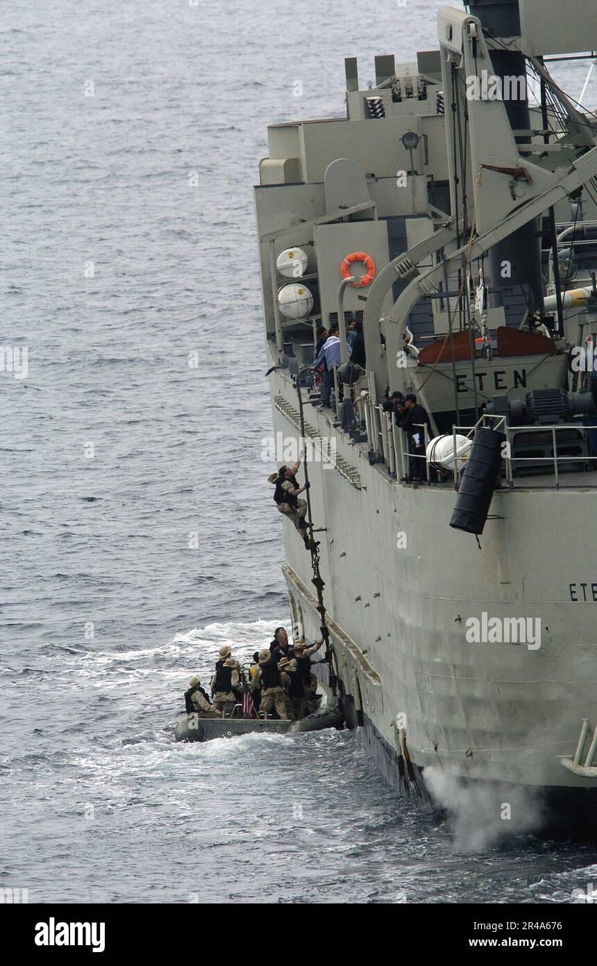 US Navy A boarding team from USS Thomas S. Gates (CG 51) boards a ...