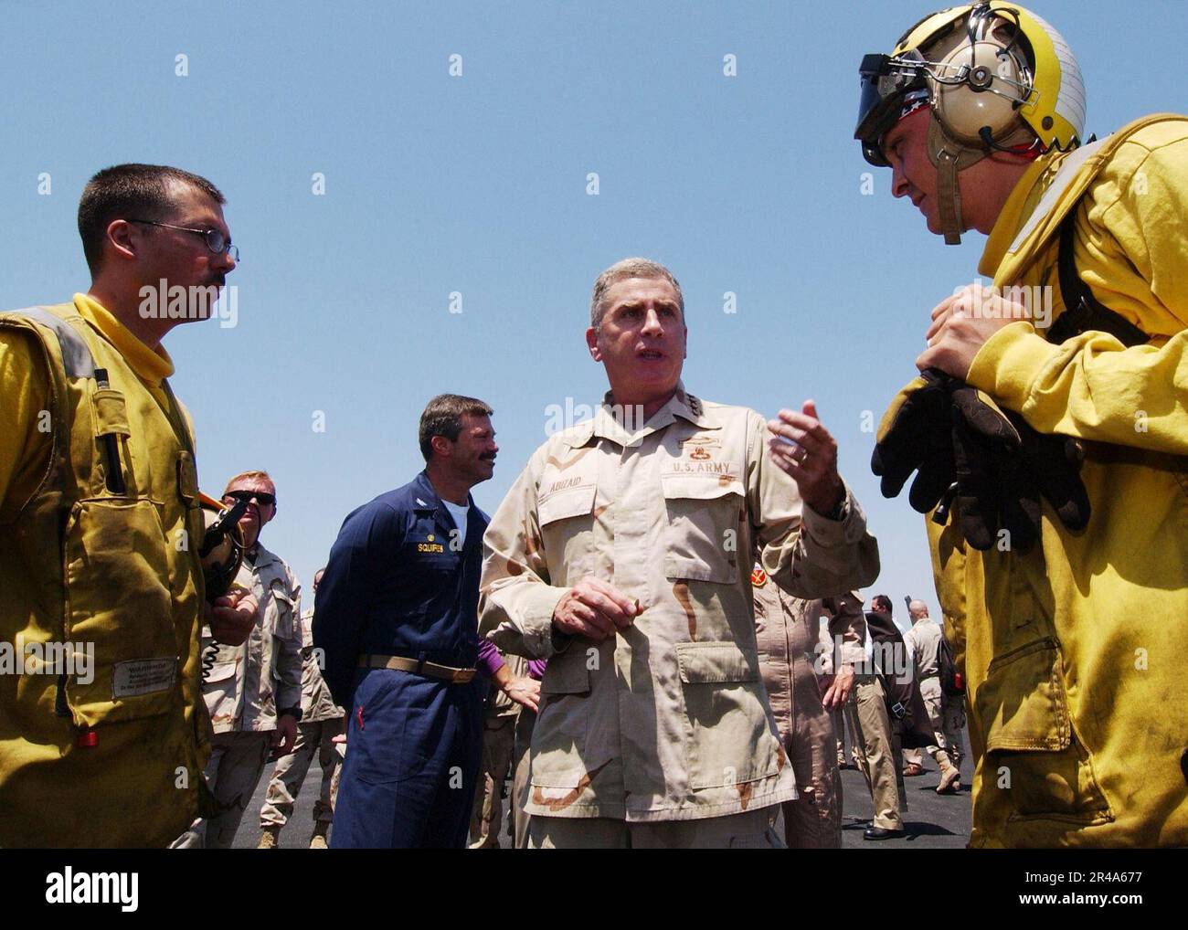 US Navy General John Abizaid Commander, U.S. Central Command, speaks ...