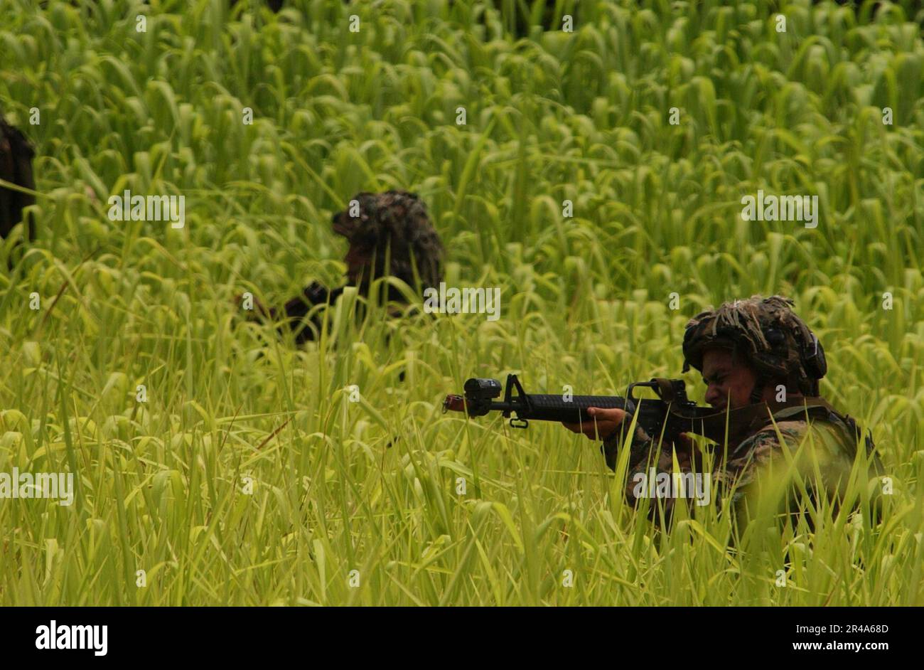 US Navy U.S. Marines assigned to 3rd Battalion, 3rd Marine Regiment ...