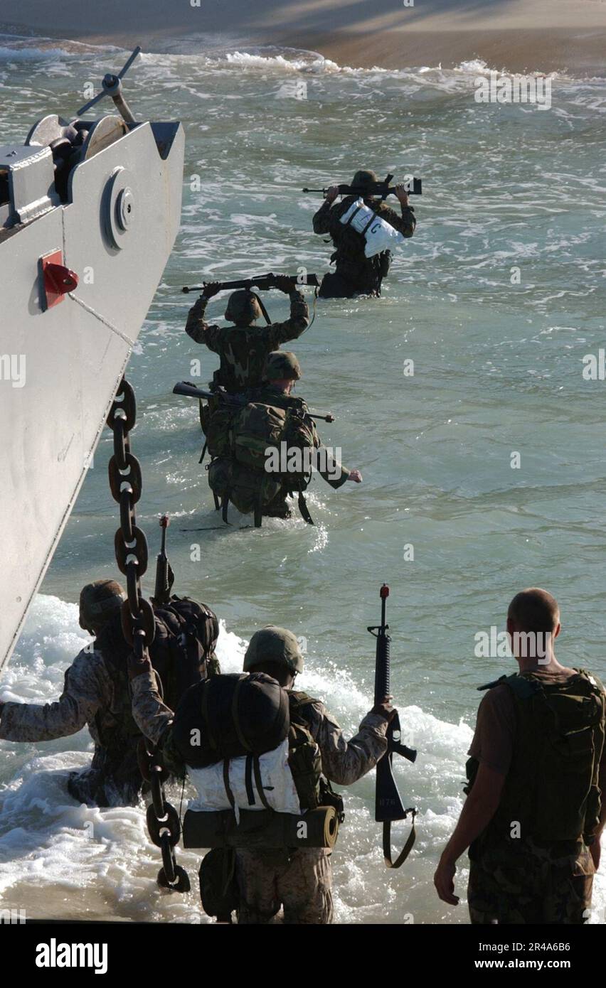 US Navy Members of 3rd Battalion, 3rd Marine Regiment, Combat Assault ...
