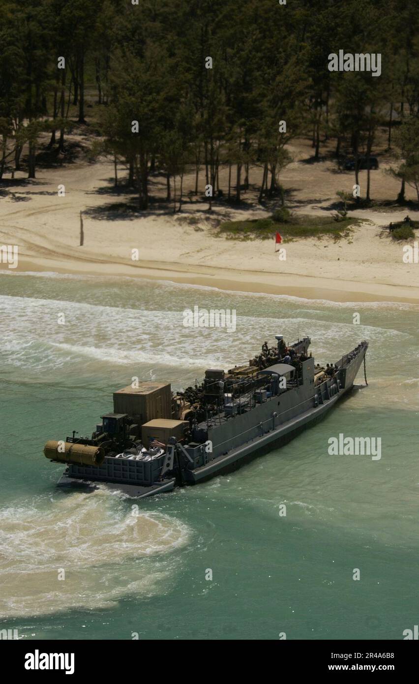 US Navy A Landing Craft Utility (LCU) assigned to the Surf Riders of ...