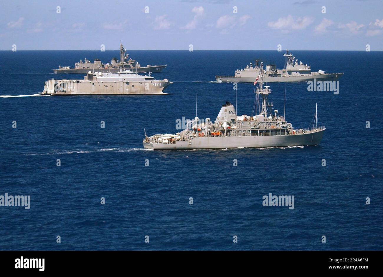 US Navy Ships from seven different nations steam alongside USS John C ...