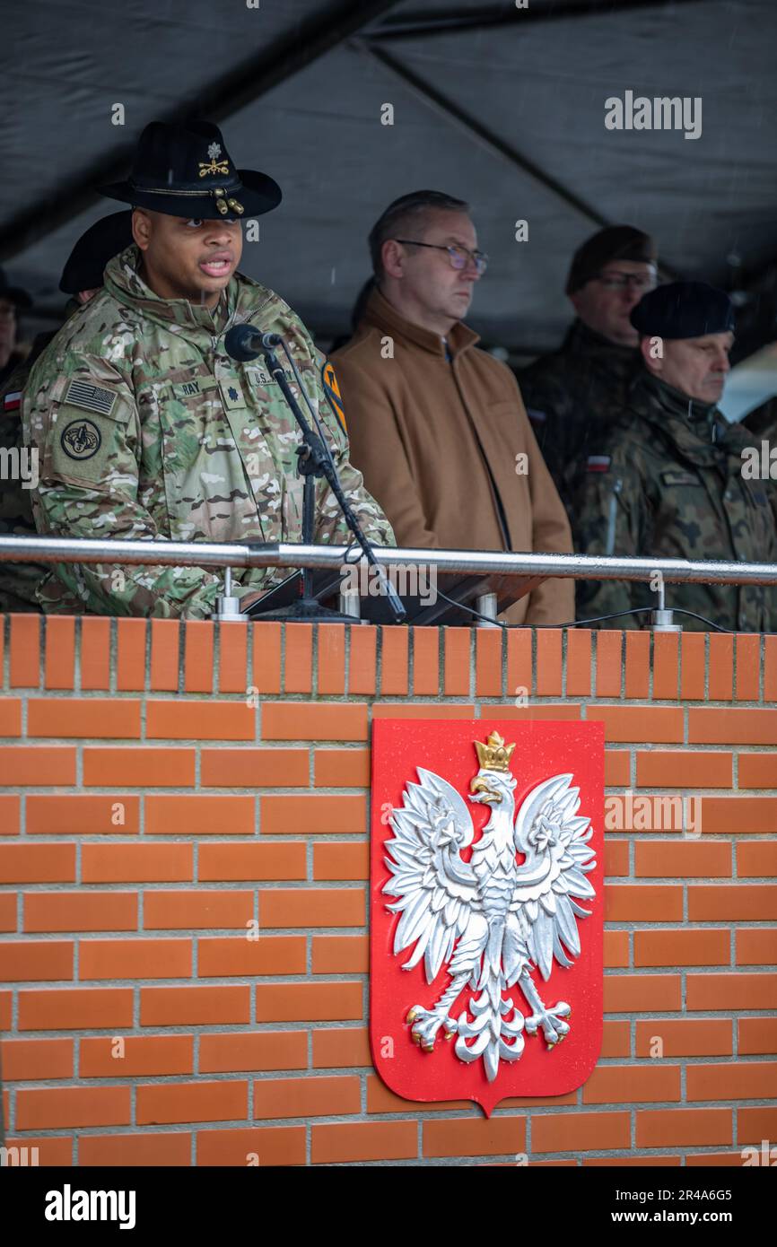 U.S. Army Lt. Col. James Ray, incoming commander of NATO eFP Battle ...