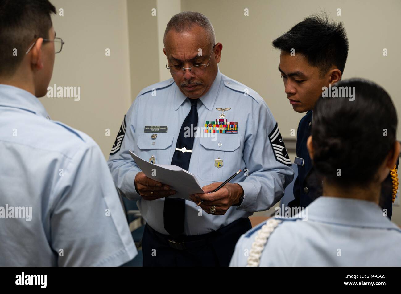 New Jersey Civil Air Patrol cadets participate in a uniform inspection ...