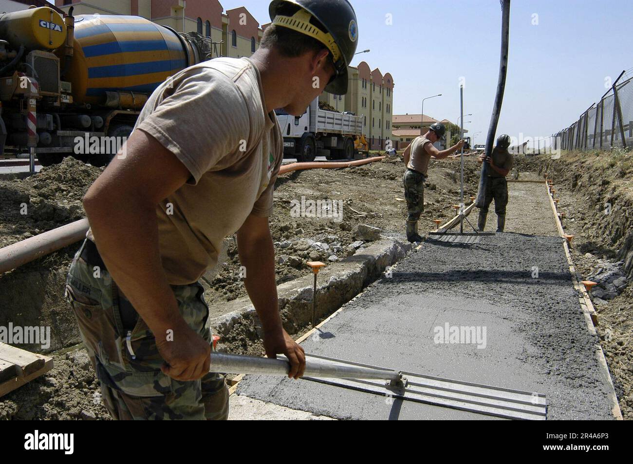 US Navy Seabees assigned to Naval Mobile Construction Battalion Seven ...