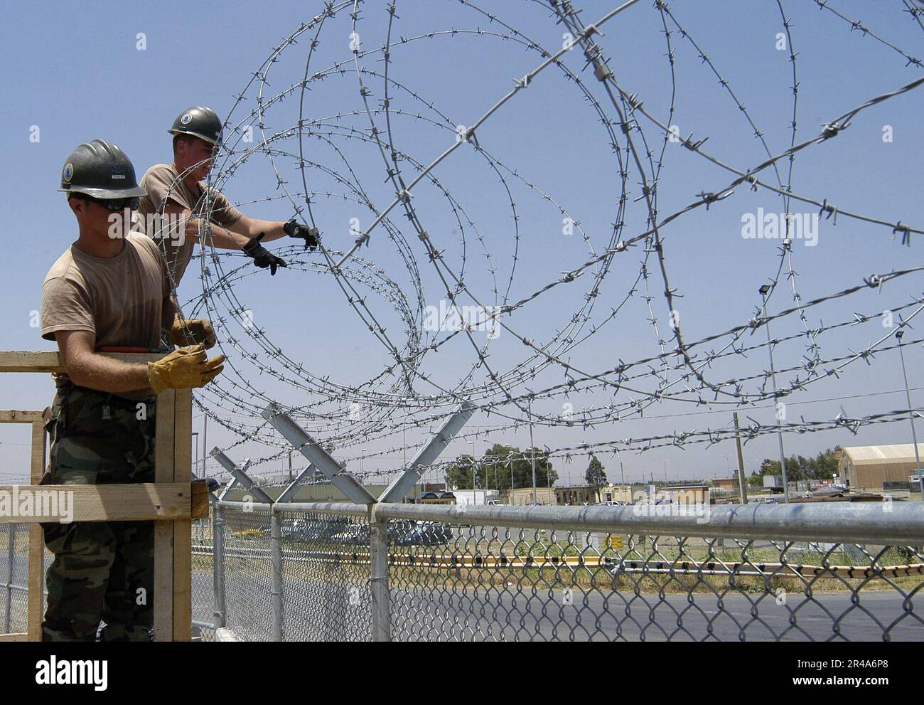 US Navy Seabees assigned to Naval Mobile Construction Battalion Seven ...
