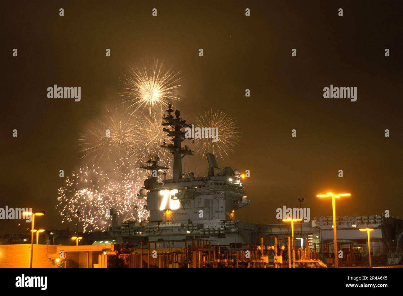 US Navy A fireworks display celebrates the homeporting of the Navy's ...
