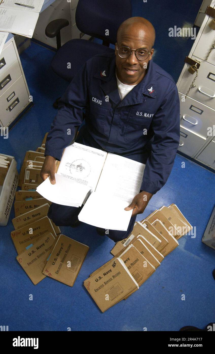 US Navy Personnelman Stock Photo - Alamy