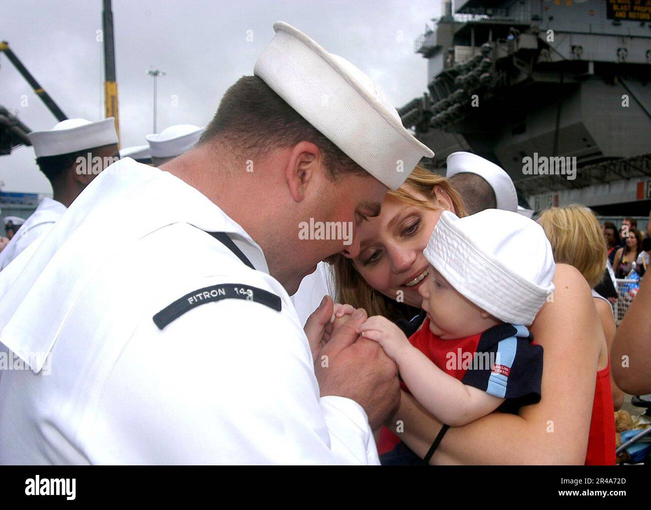US Navy A Sailor on deployment aboard Nimitz-class aircraft carrier USS ...