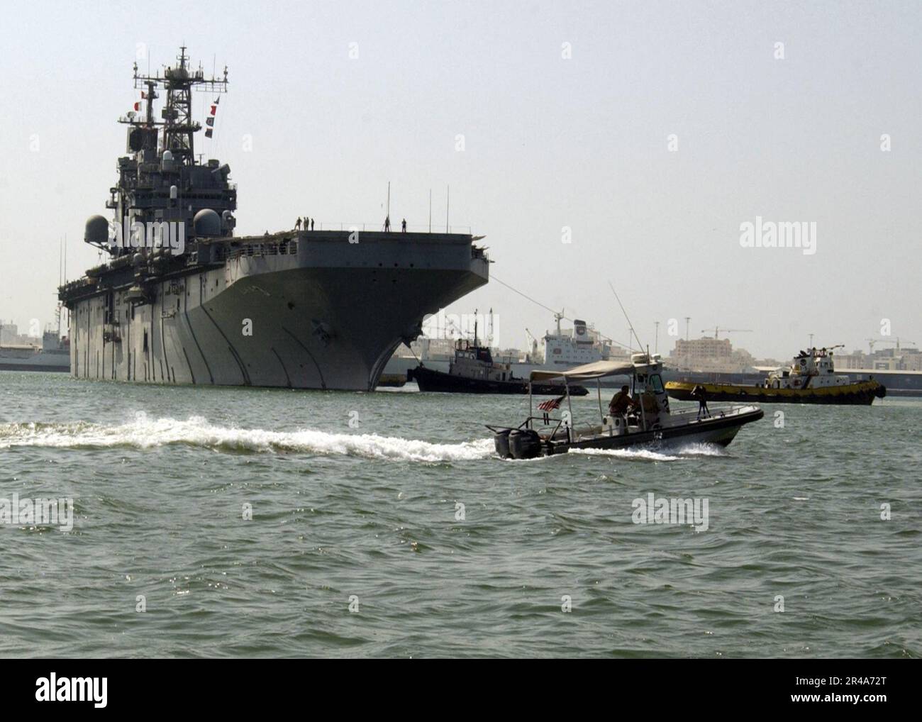 US Navy Naval Support Activity Bahrain's Harbor Patrol Unit keeps a ...