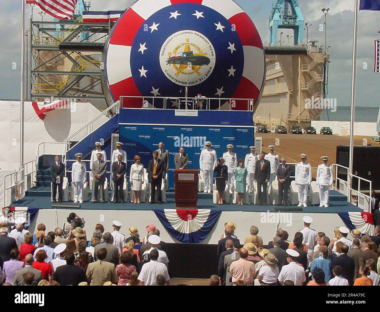 US Navy The official party for the christening of PCU Texas (SSN 775 ...